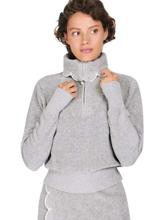 RACHEL ANTONOFF Nico Half-zip Pullover - Grey