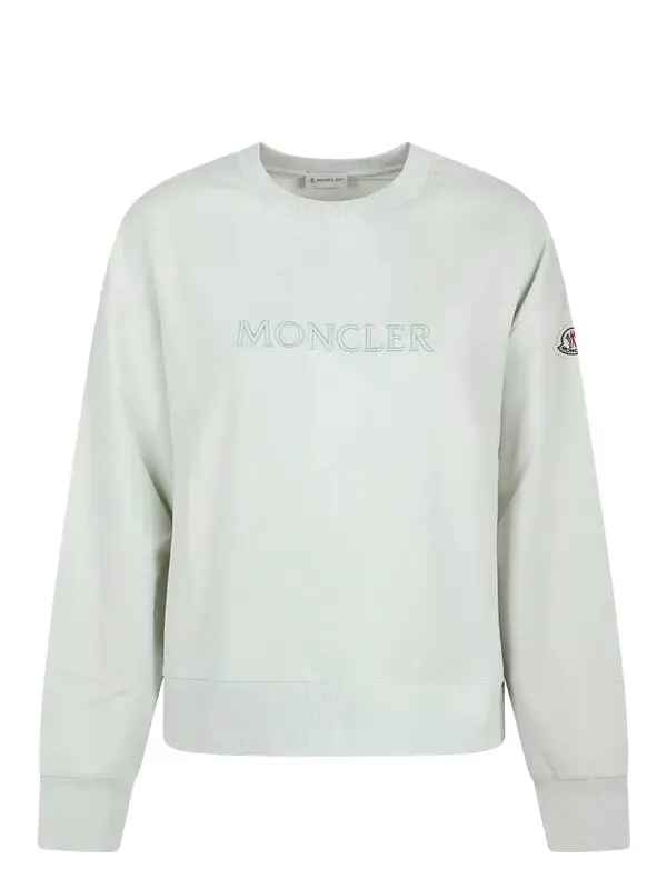 Moncler Logo-embroidered Crew Neck Sweater - Green