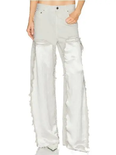 HAIKURE Bonnie Satin Wide Leg - Ice Grey