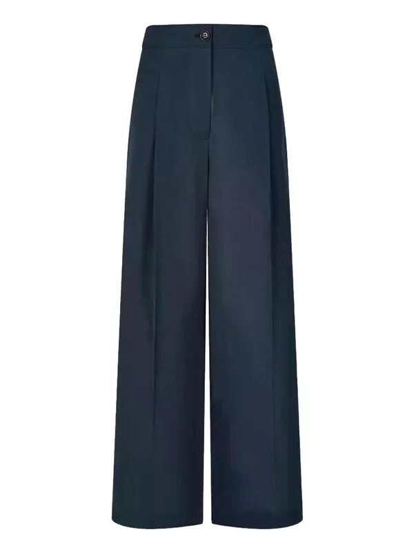 STUDIO TOMBOY Pleated Wide-leg Trousers - Blue
