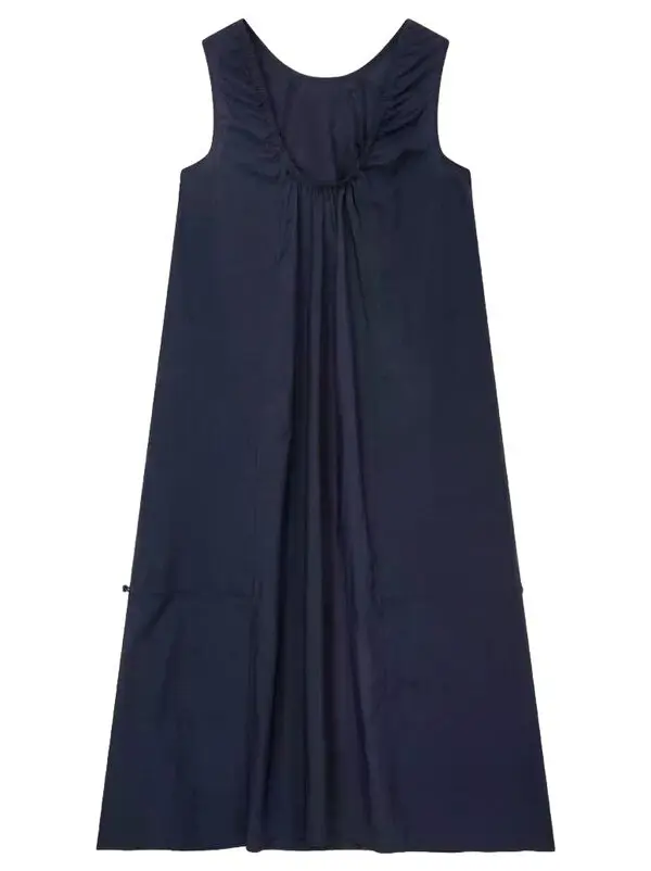 STUDIO TOMBOY Sleeveless Drawstring Detail Dress - Blue