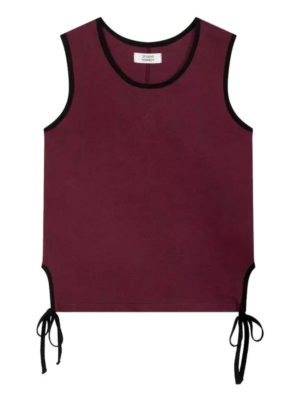 STUDIO TOMBOY Sleeveless Side-tie Top - Red