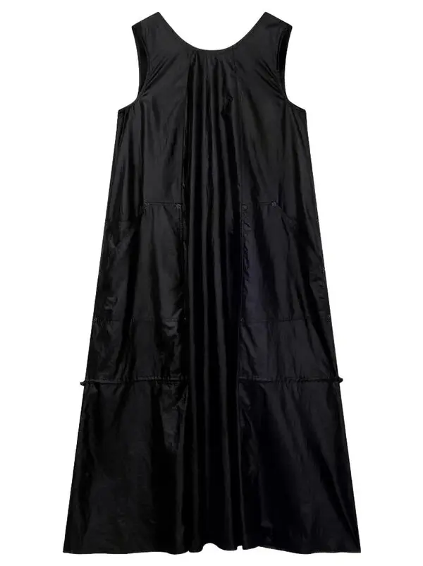 STUDIO TOMBOY Sleeveless Drawstring Waist Dress - Black