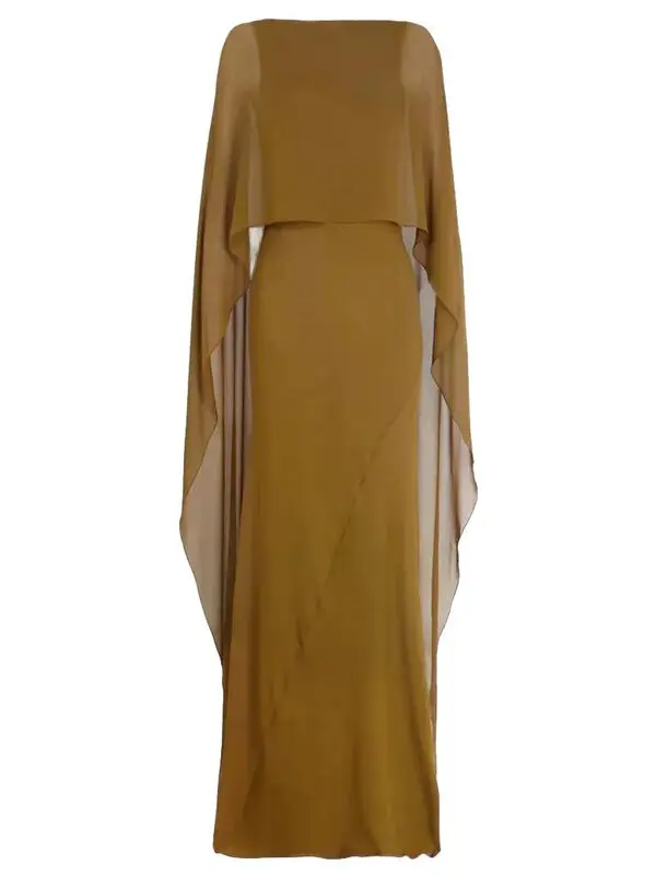 CORTANA Galea Cape-overlay Dress - Green