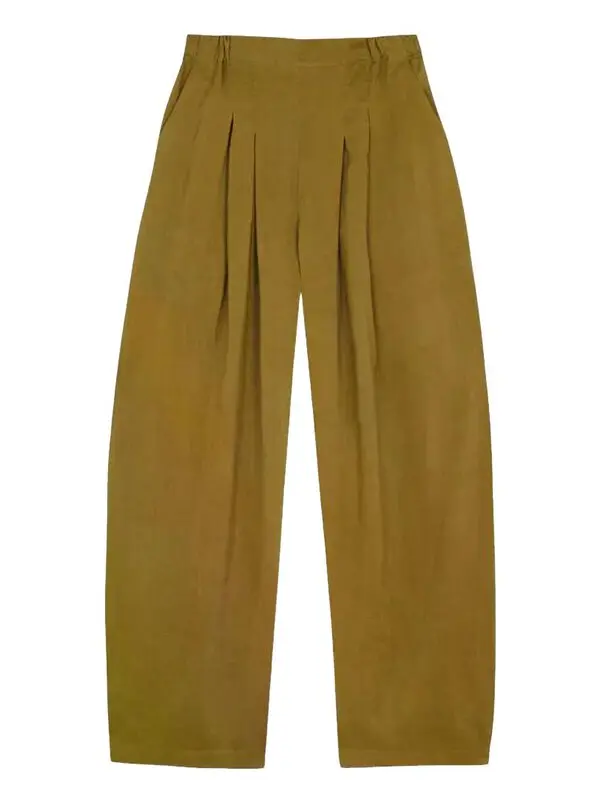 CORTANA Elena Pleated Trousers - Green