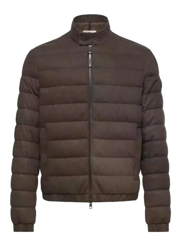 Moncler Luray Quilted Zip-up Jacket - Brown