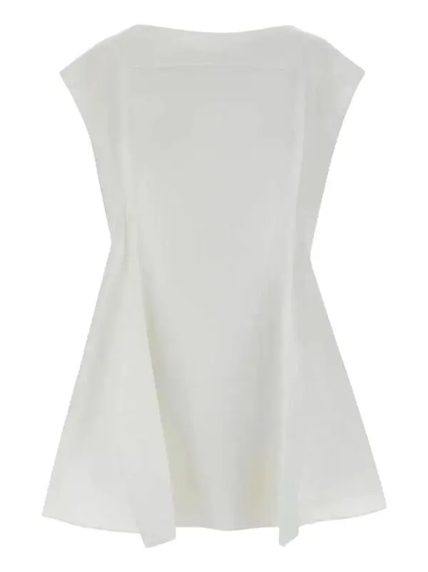 Carven Cotton Poplin Panelled Top - White