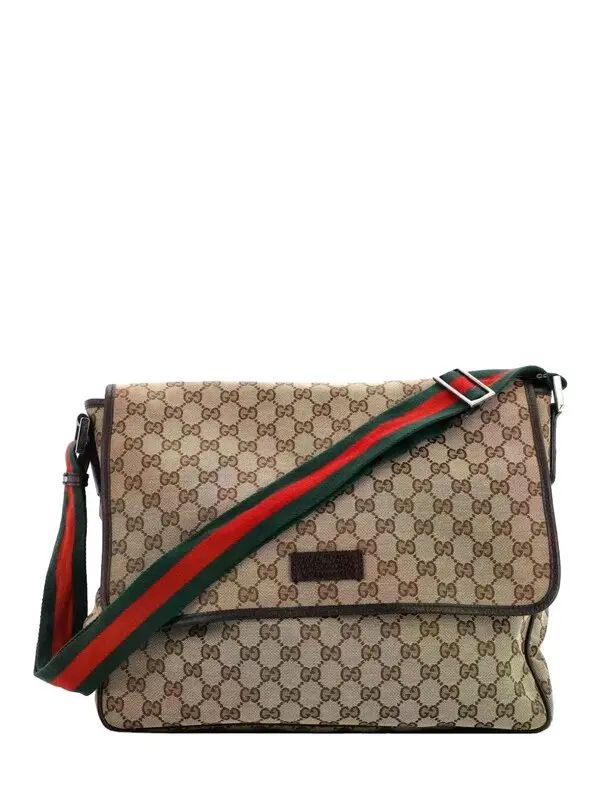 Gucci Gg Canvas Medium Messenger Bag - Brown