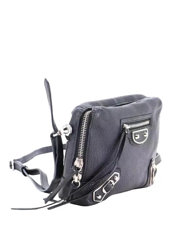 Balenciaga Classic Studs Chain Leather Xs Crossbody Bag - Black