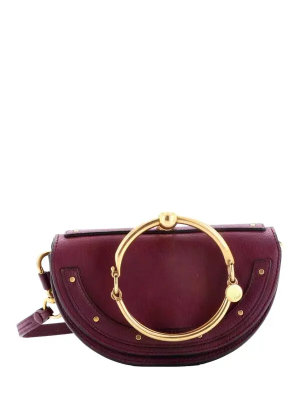 Chloé Nile Leather Mini Crossbody Bag - Purple