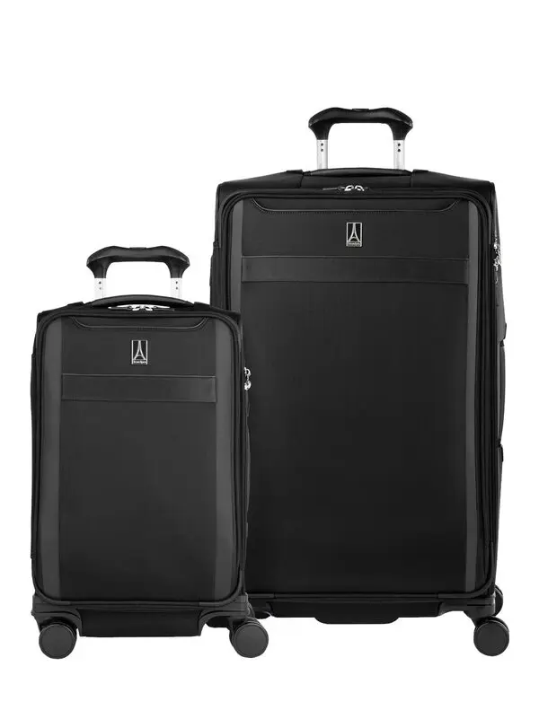 TRAVELPRO Versapack+ Softside Carry-on & Large Spinner Luggage Set - Black