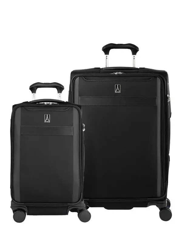 TRAVELPRO Versapack+ Softside Carry-on And Medium Spinner Luggage Set - Black