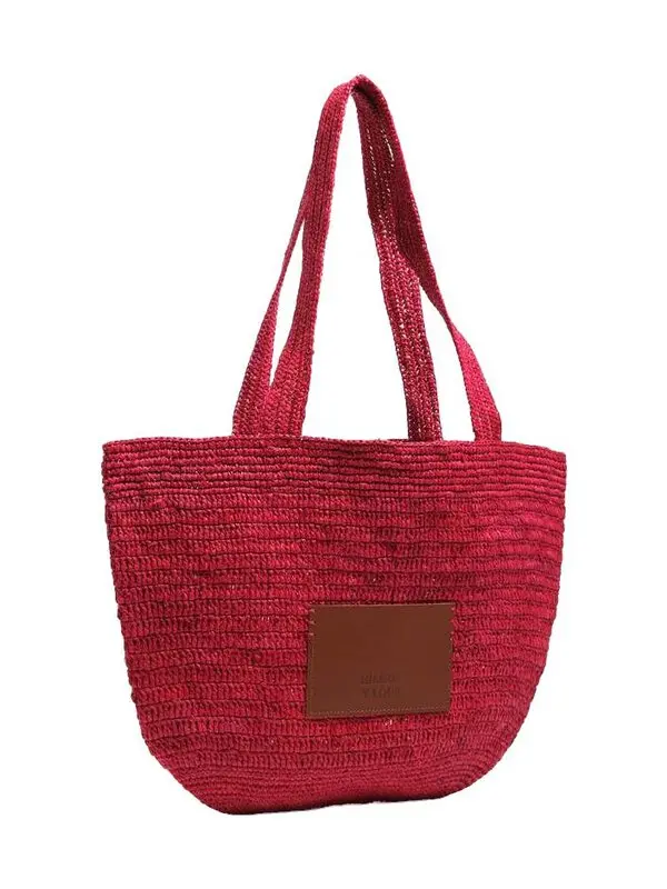 Bimba Y Lola Woven Large Shoulder Bag - Red