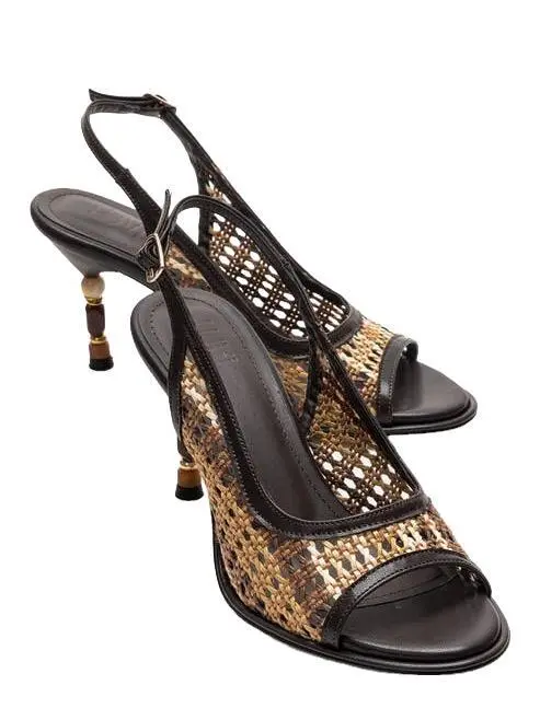 PROLOGUE SHOES Soven Stiletto Sandal - Brown