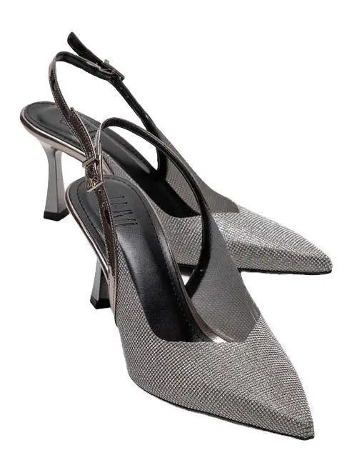 PROLOGUE SHOES Dorata Embellished Stiletto Pump - Platinum