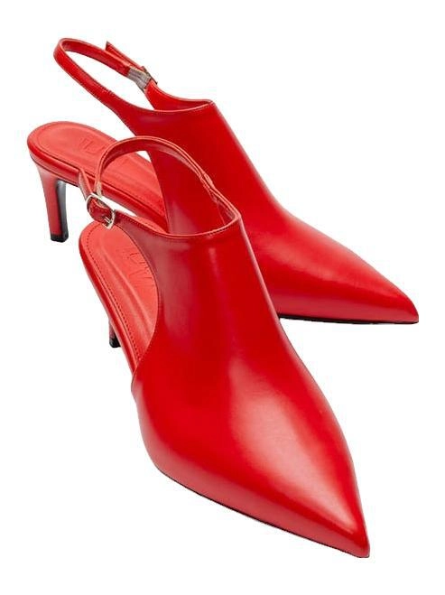PROLOGUE SHOES Vosalie Slingback Stiletto Pump - Red