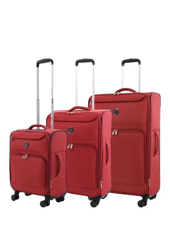 MARTHA STEWART 3-piece Softside Luggage Set With Spinner Wheels - Terra Cotta