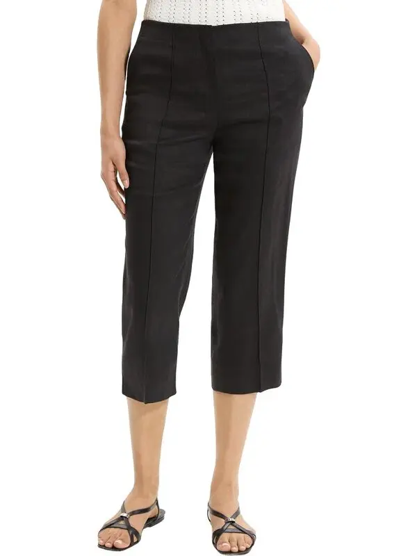 Theory Slit Capri Pants - Black