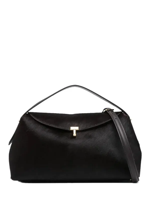 TOTEME T-lock Pony Hair Top Handle Bag - Red