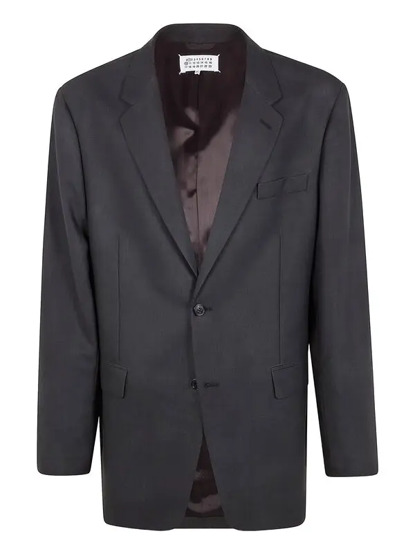 MAISON MARGIELA Wool Single Breasted Jacket - Brown