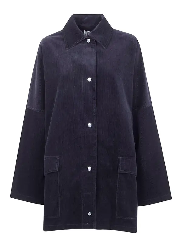 TOTEME Corduroy Overshirt Jacket - Black