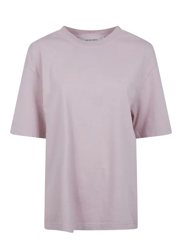 GOLDEN GOOSE Relaxed Fit Cotton Jersey T-shirt With Logo Patch - Gray