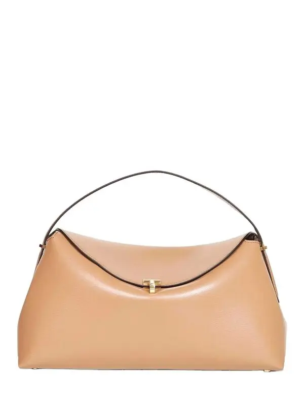 TOTEME T-lock Leather Top Handle Bag - Brown