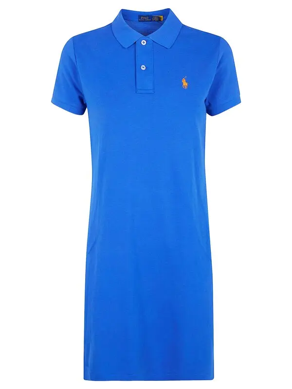 Polo Ralph Lauren Short Sleeve Polo Dress - Blue