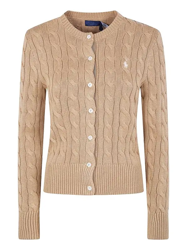 Polo Ralph Lauren Long Sleeve Cable Knit Cardigan - Green