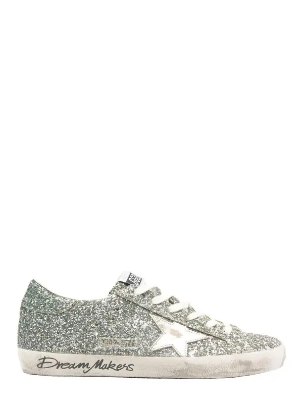 GOLDEN GOOSE Super Star" Glitter Sneakers - Green