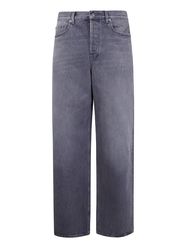 GOLDEN GOOSE Journey M`s" Wide Leg Pants Vintage Iron Wash - Gray