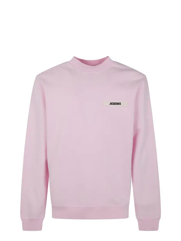 Jacquemus Le Sweatshirt Gros Grain Round Neck Sweatshirt - Pink
