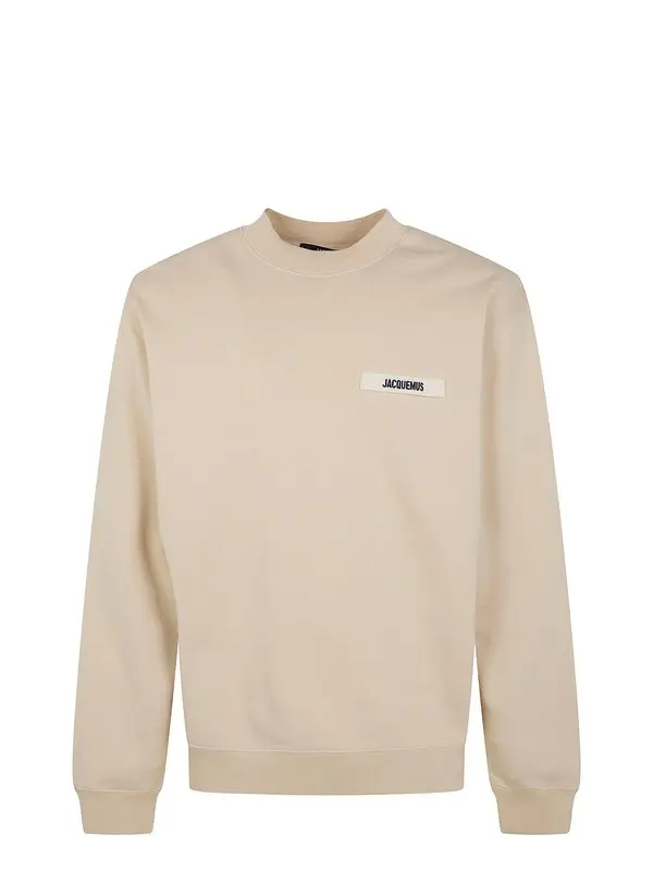 Jacquemus Le Sweatshirt Gros Grain Crewneck Sweatshirt - Beige