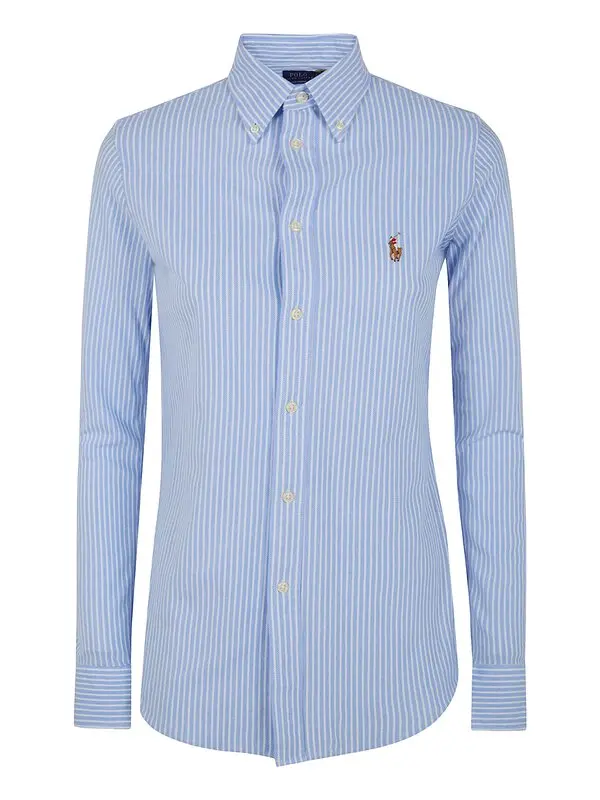 Polo Ralph Lauren Heidi" Long Sleeve Striped Shirt - Blue