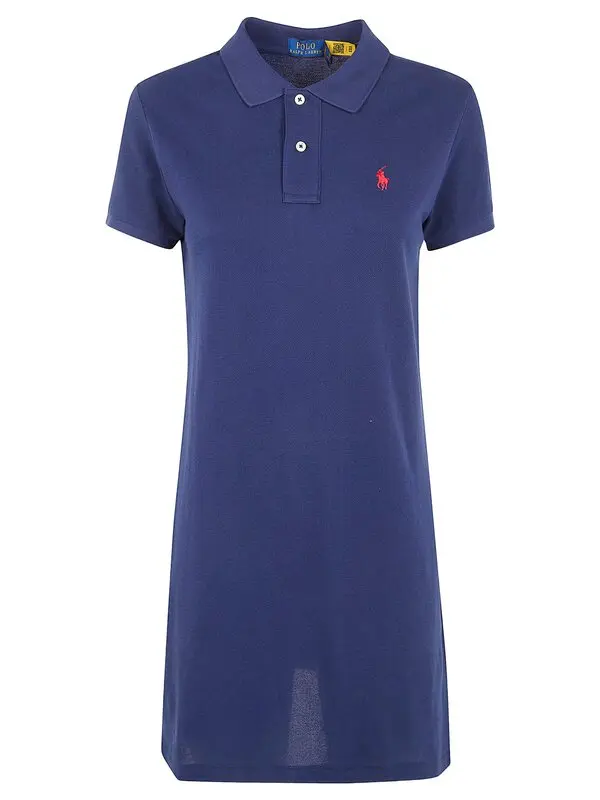 Polo Ralph Lauren Short Sleeve Mini Dress - Blue