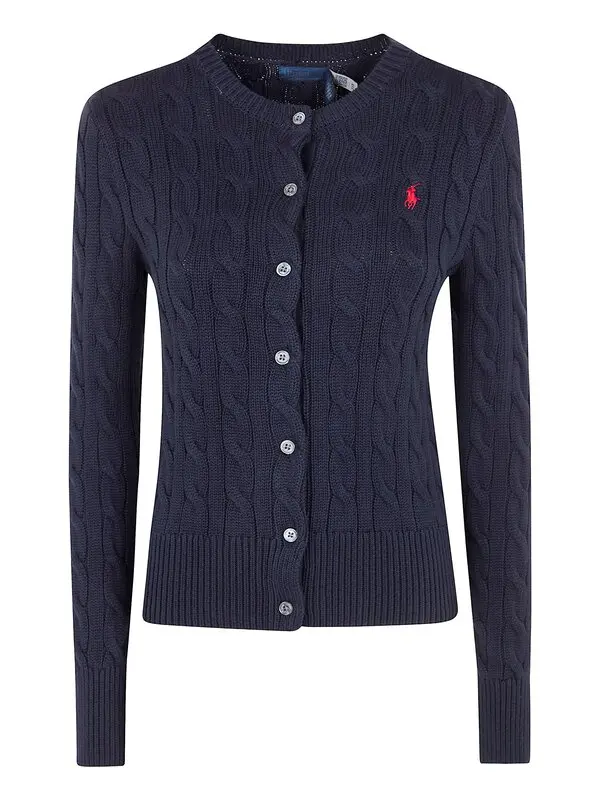 Polo Ralph Lauren Long Sleeve Classic Cable Knit Cardigan - Blue