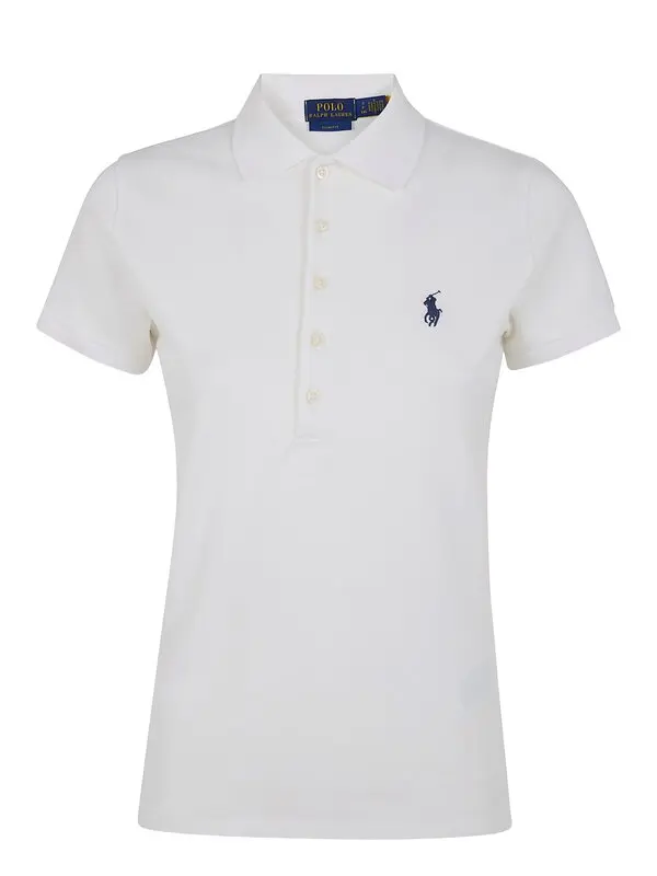 Polo Ralph Lauren Julie" Short Sleeves Polo Shirt - White