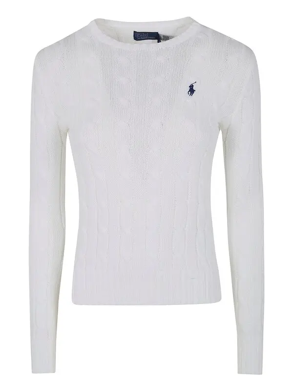Polo Ralph Lauren Julianna Long Sleeve Pullover In Pima Cotton - White