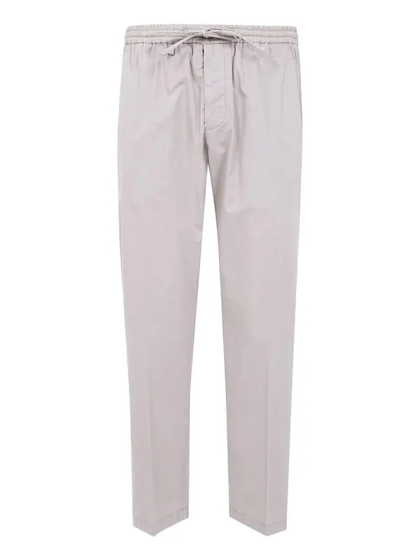 MICHAEL COAL Popeline Coulisse Trousers - Gray