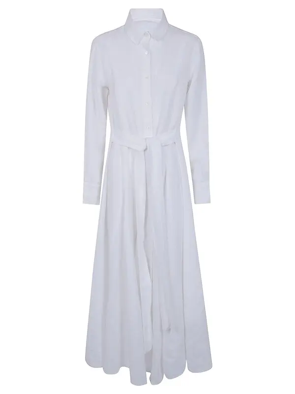 Polo Ralph Lauren Woven Linen Wrap Midi Dress - White