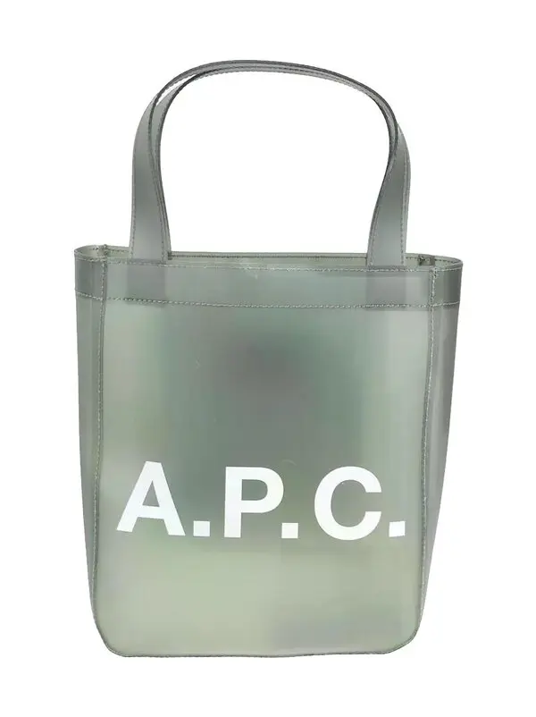 A.p.c. Logo Print Tote Bag - Green