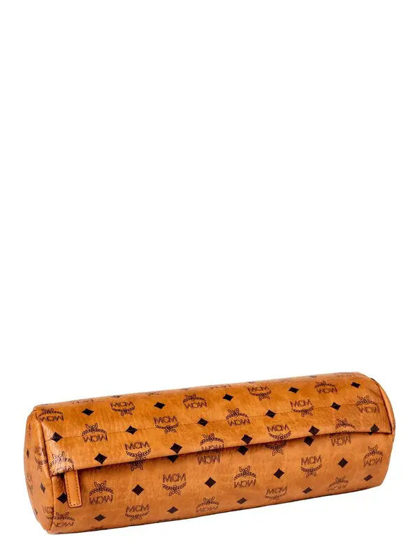 Mcm Visetos Cylinder Pouch - Cognac