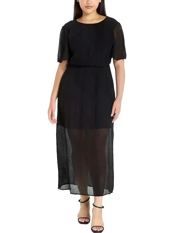 SAMSOE SAMSOE Salucindy Short-sleeve Midi Dress - Black