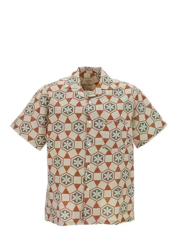 Portuguese Flannel Pavement Geometric-pattern Shirt - Neutrals