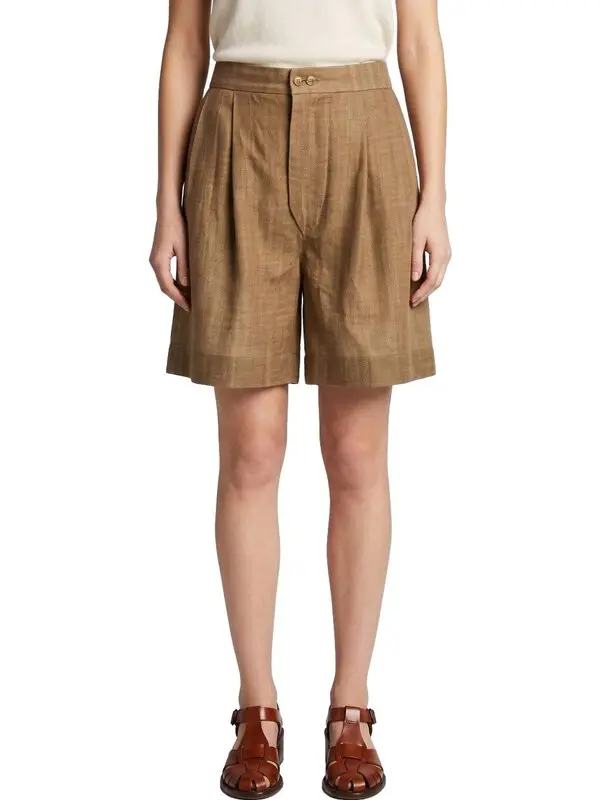 Ermanno Scervino Polyester High-waisted Shorts - Beige