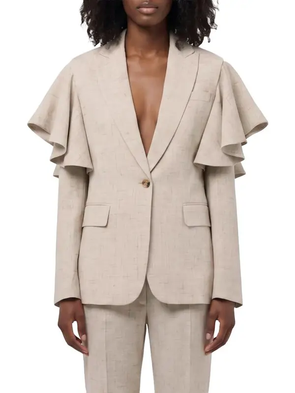 Moschino Ruffled Sleeve Blazer - Multicolor