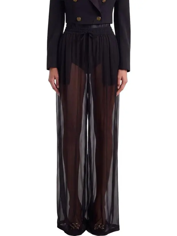 Dolce & Gabbana Wide Leg Trousers - Black