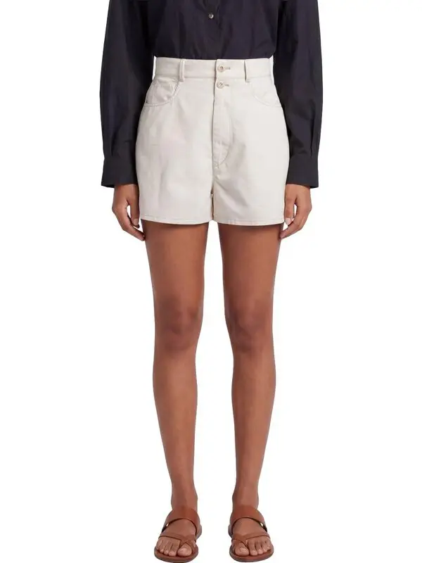 LEMAIRE High-waisted Shorts - White