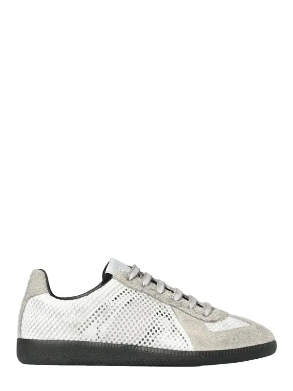 MAISON MARGIELA Replica Suede And Mesh Low-top Sneakers - Grey