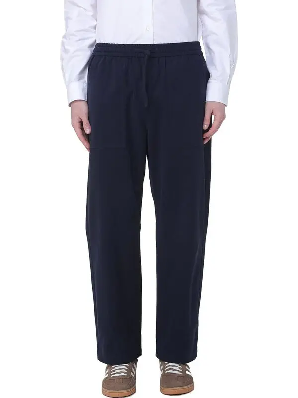 Maison Kitsuné Relaxed Fit Drawstring Trousers - Blue